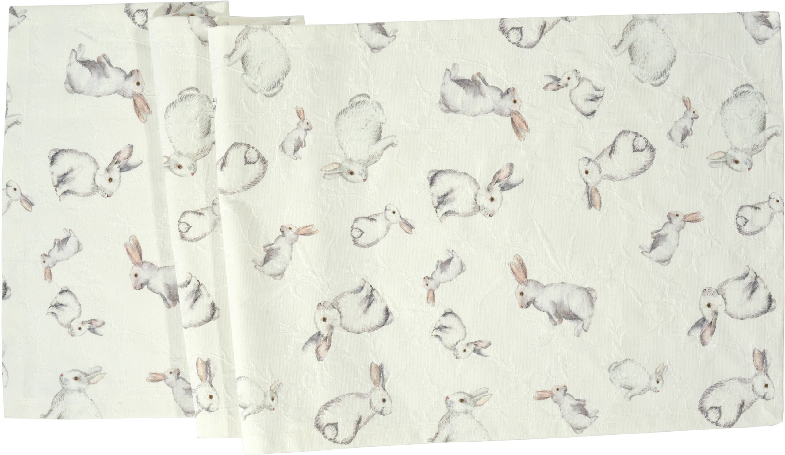 Sander Serie Snowball-Hasenpracht auf Matelassé